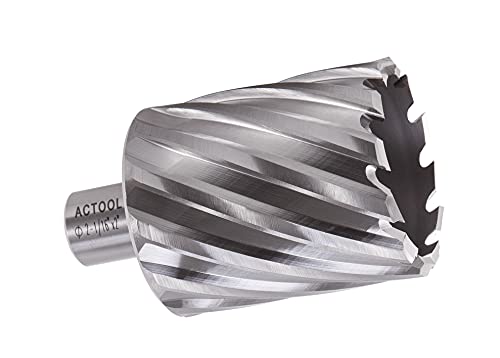 ACTOOL 2-1/16" Diameter × 2" Depth of Cut HSS ANNULAR Cutter with 3/4'' Weldon Shank