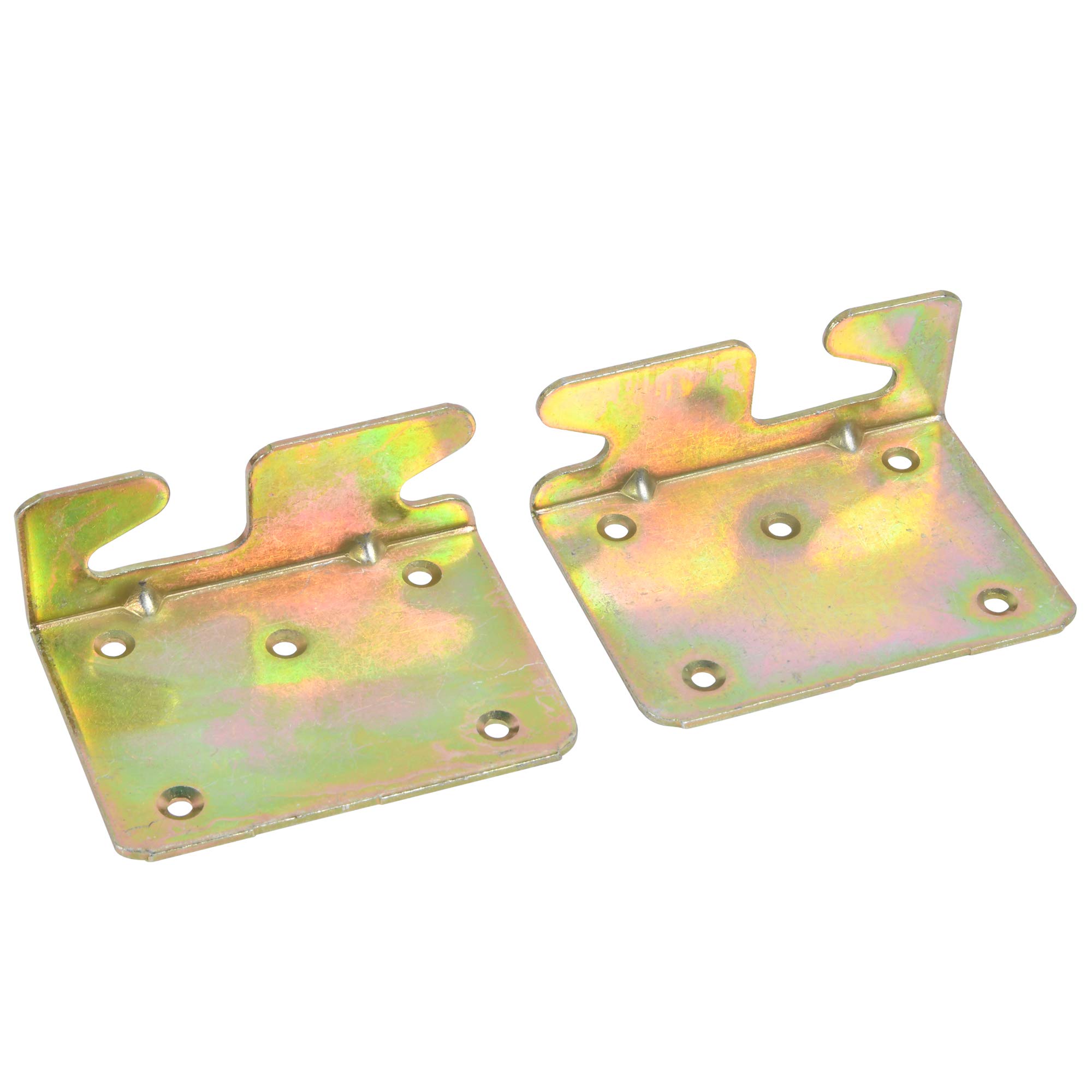 4 Sets Bed Rail Brackets Akamino Heavy Duty Non-Mortise Bed Rail Fittings with Screws for Connecting Wood, Headboards and Foot-Boards