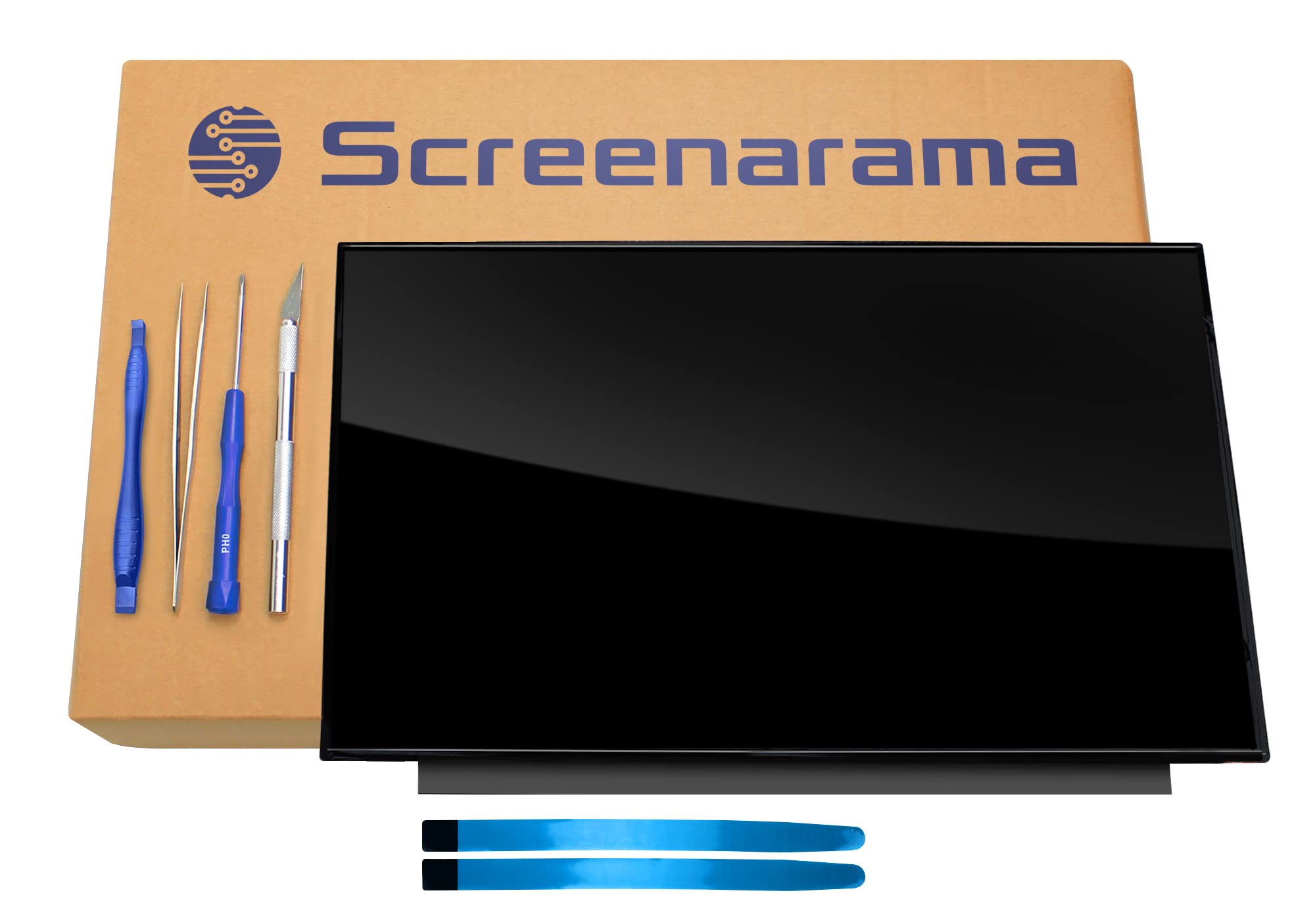 SCREENARAMA New Screen Replacement for NV156FHM-N45, FHD 1920x1080, IPS, Glossy, LCD LED Display with Tools