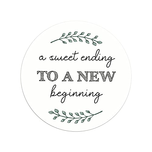A Sweet Ending to a New Beginning Stickers, Wedding Favor Sticker Labels-120PCS
