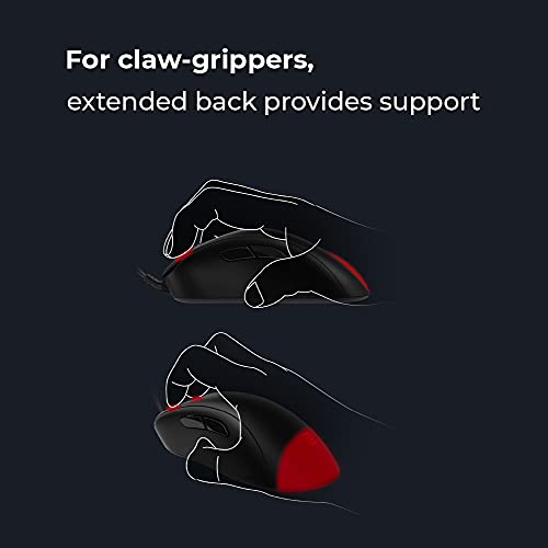 BenQ Zowie EC3-C Ergonomic Gaming Mouse | Professional Esports Performance | Lighter Weight | Driverless | Paracord Cable | 24-Step Scroll Wheel | Matte Black | Small Size