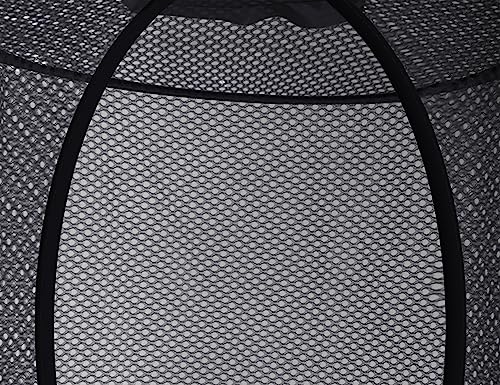 coastal rose 2Pcs Stuffed Animal Storage Foldable Stuffed Animal Net or Hammock Organizer, 5 Compartments Hanging Mesh Toy Storage Hammock for Kid Room Toys, Gloves, Hats, Socks(Black)