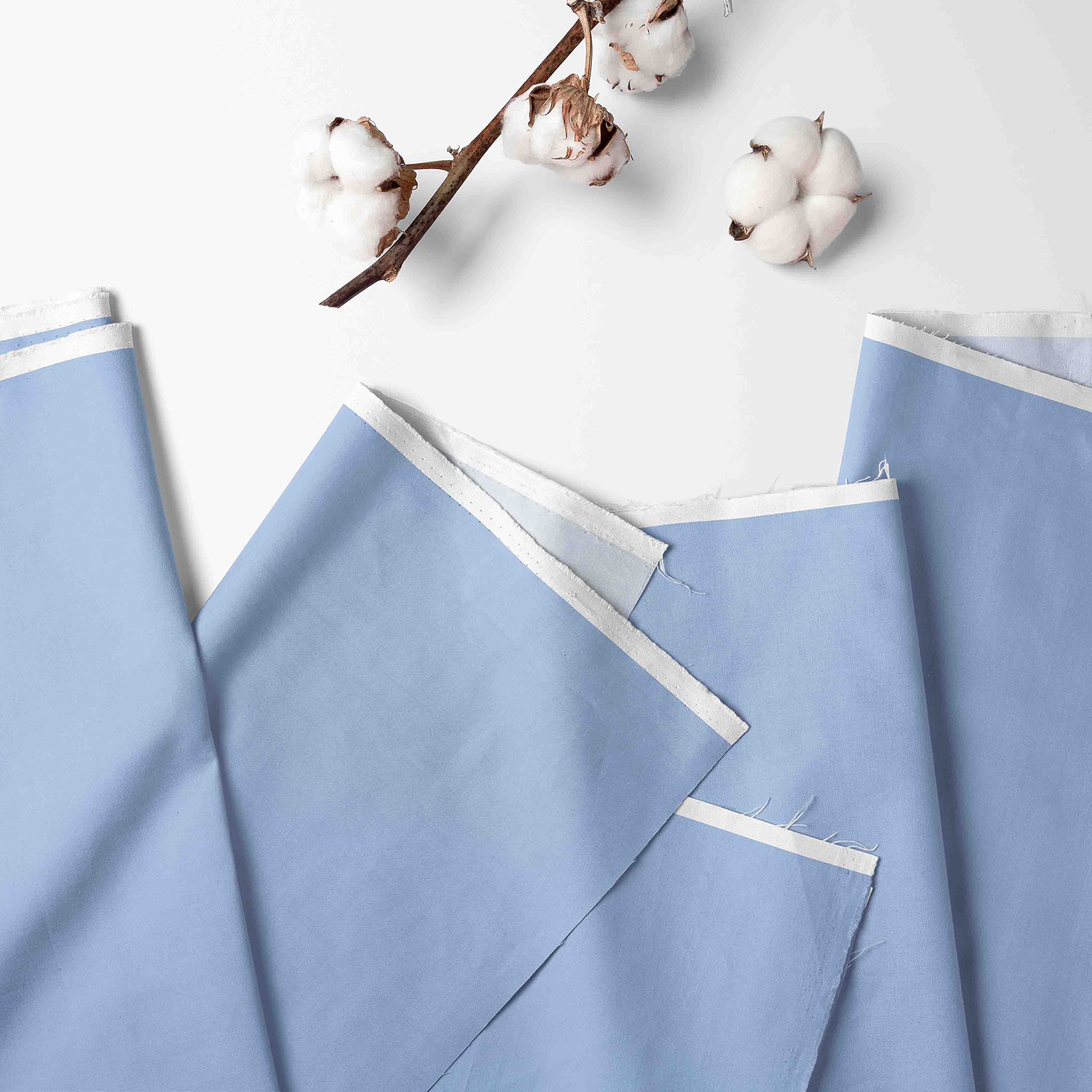 Bacati - ONE Solid Boys 100% Cotton Percale Universal Baby US Standard Crib or Toddler Bed Fitted Sheet (Light Blue)