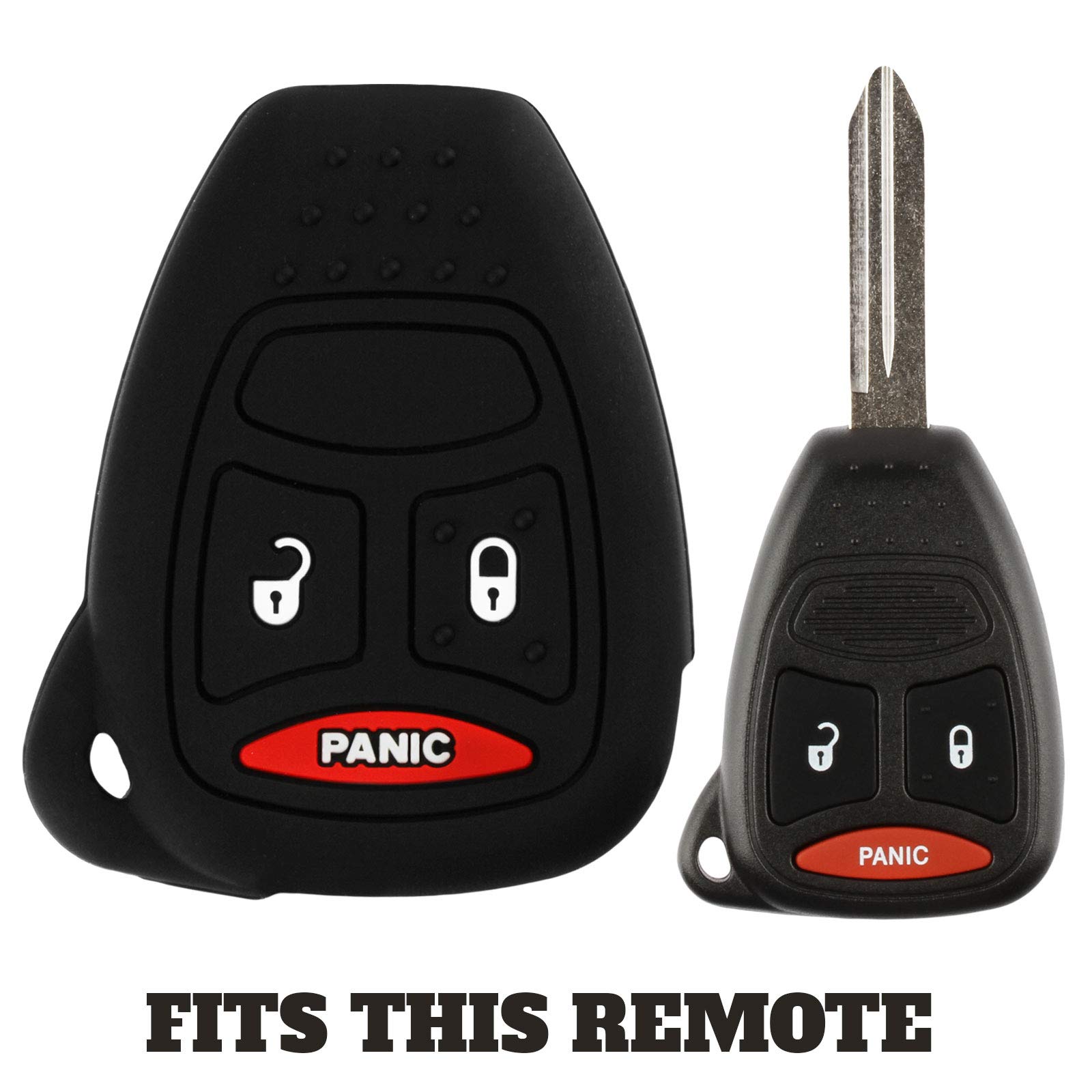 2x Key Fob Keyless Entry Remote Cover Protector for Jeep Dodge Chrysler (KOBDT04A)