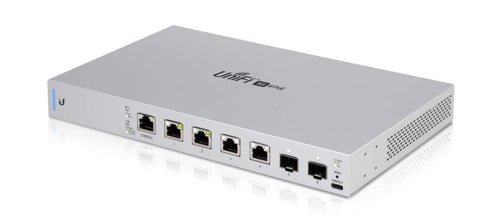 Ubiquiti Networks UniFi Switch 6 XG PoE, 10G 6-Port Switch with 802.3bt PoE++ (US-XG-6POE)
