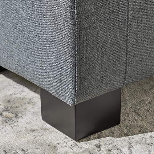 Christopher Knight Home Guernsey Fabric Storage Ottoman, Charcoal