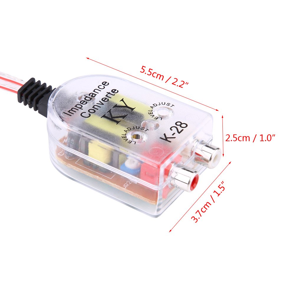 Keenso High to Low Converter, Wire Converter Line Converter Car Audio Hilow Converter Output Impedance Converter