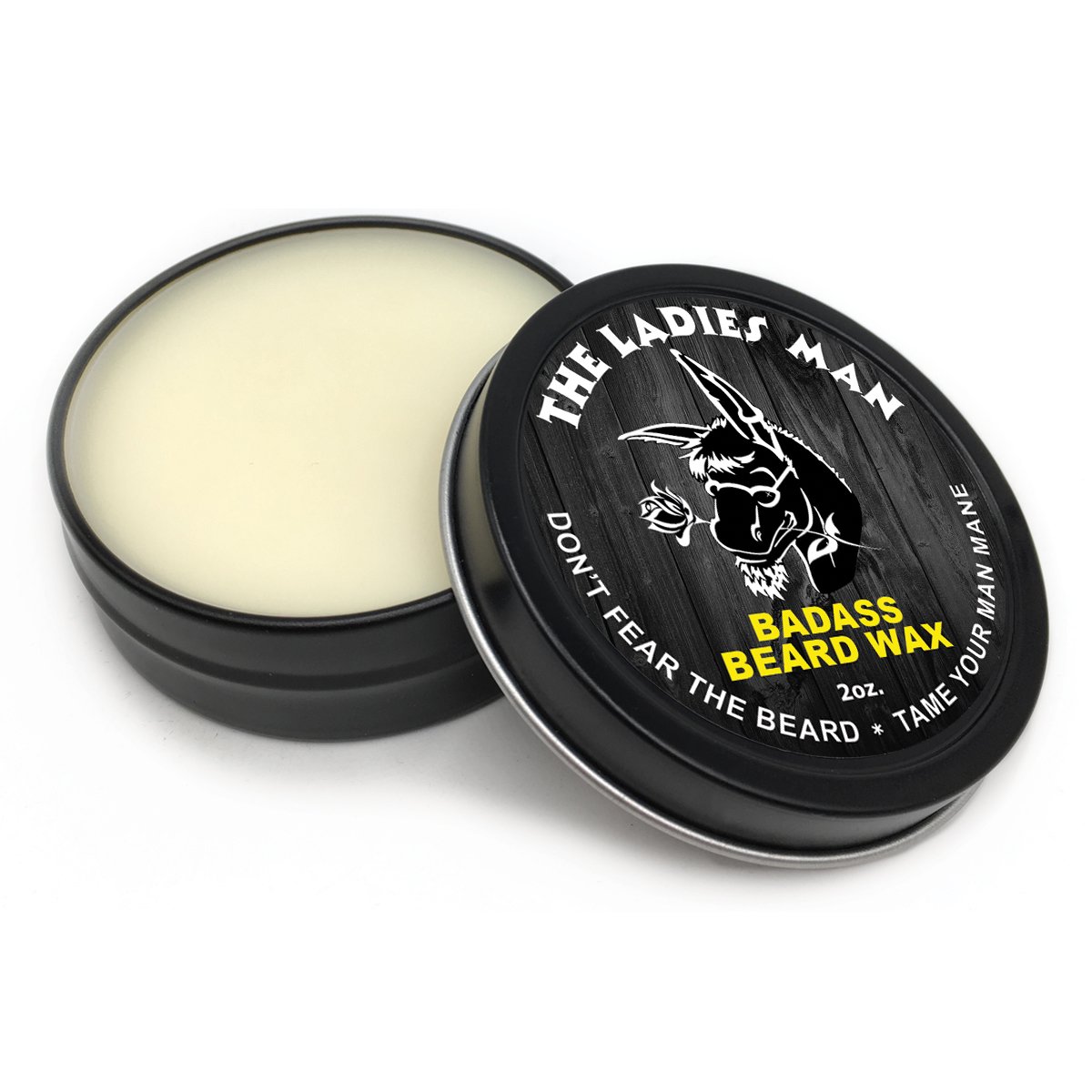 Badass Beard Care Beard Wax for Men - The Ladies Man Scent, 2 oz - Softens Beard Hair, Leaves Your Beard Looking and Feeling More Dense