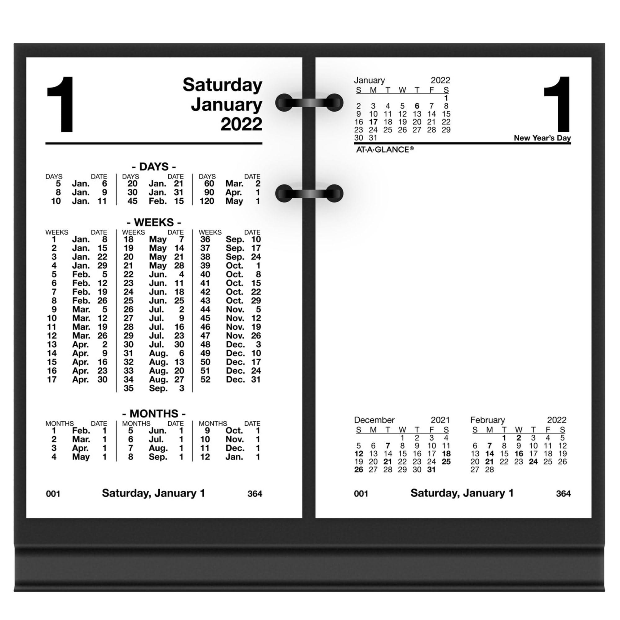 2022 Daily Desk Calendar Refill by AT-A-GLANCE, 5" x 8", Loose-Leaf, Pad Style (E45850)
