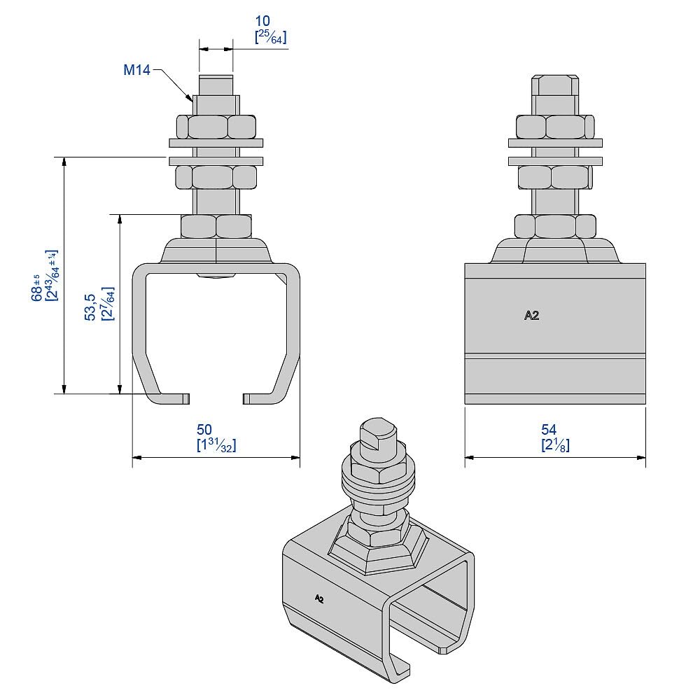 Stainless Steel Mounting Sleeve for Slid’up 2000-440 Lbs