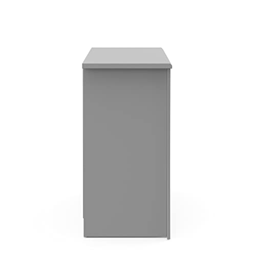 Storkcraft Crescent 3 Drawer Chest (Pebble Gray) – Baby and Kids Bedroom Organizer, Nursery Chest, Storage Dresser with Drawers, Universal Design