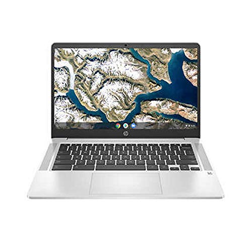 HP 2022 Chromebook Bundle 14" FHD Laptop Computer, Intel Celeron N4000, 4GB RAM, 64GB eMMC, Intel HD 600 Graphics, B&O Audio, HD Webcam, Sleeve and Mouse, Chrome OS, Grey, 32GB SnowBell USB Card