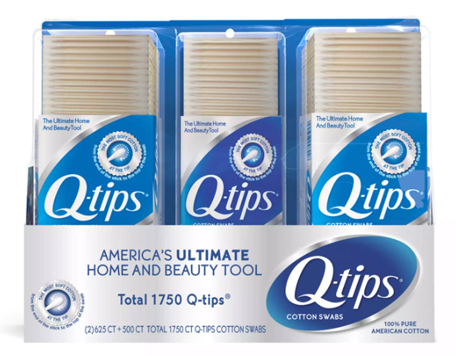 Q-tips Cotton Swabs Value Pack, 1750-Count Package