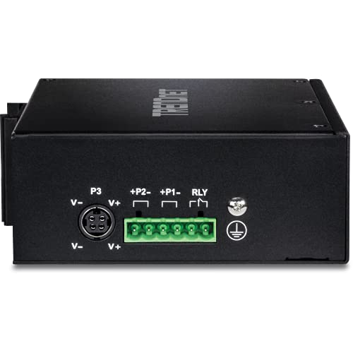 TRENDnet 16-Port Hardened Industrial Unmanaged Gigabit 10/100/1000Mbps DIN-Rail Switch w/ 16 Gigabit PoE+ Ports, Lifetime Protection, TI-PG160