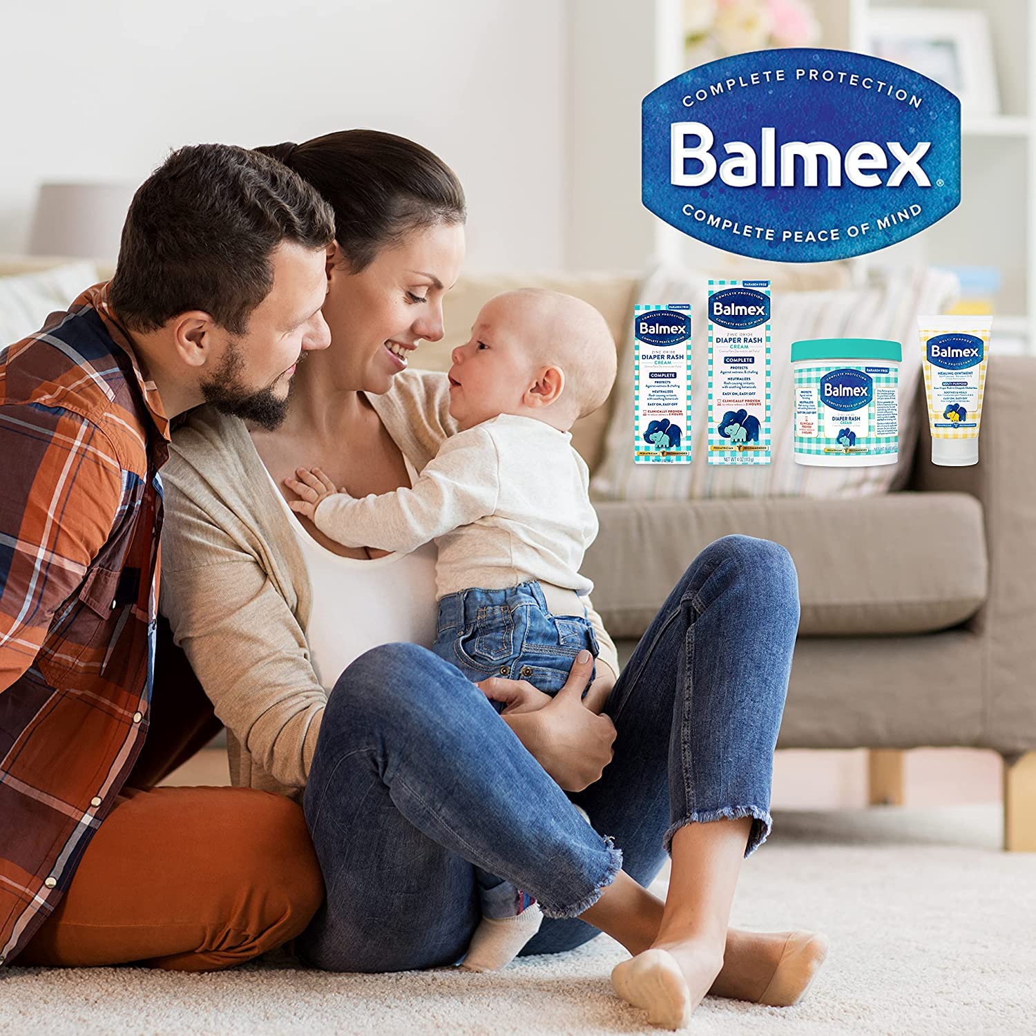 Balmex Diaper Rash Cream With Zinc Oxide 16 oz (Pack of 2)
