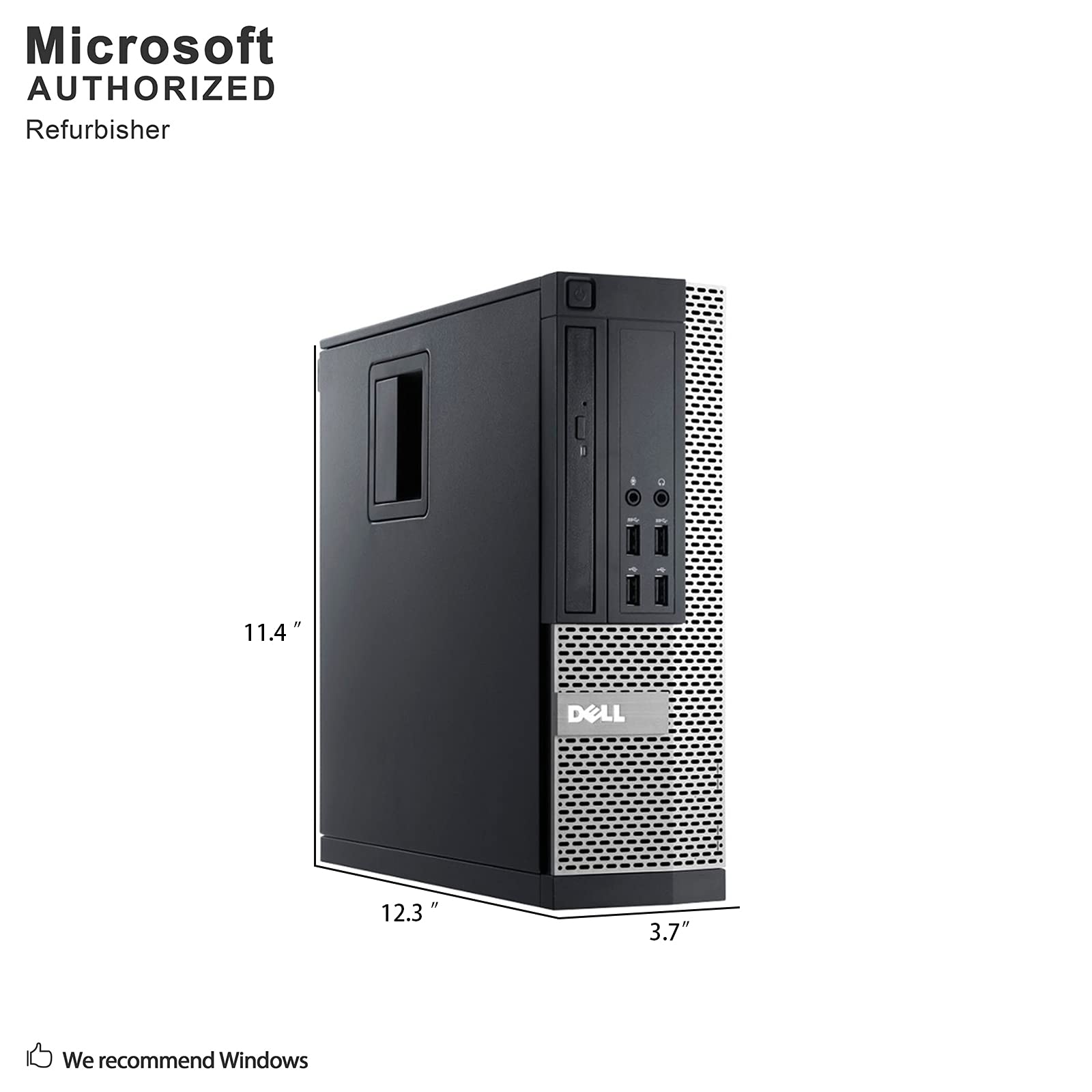 DELL Optiplex 7020 Small Form Desktop, Quad Core i7 4770 3.4Ghz, 16GB DDR3 RAM, 480GB SSD Hard Drive, DVD-RW, Windows 10 Pro (Renewed)']
