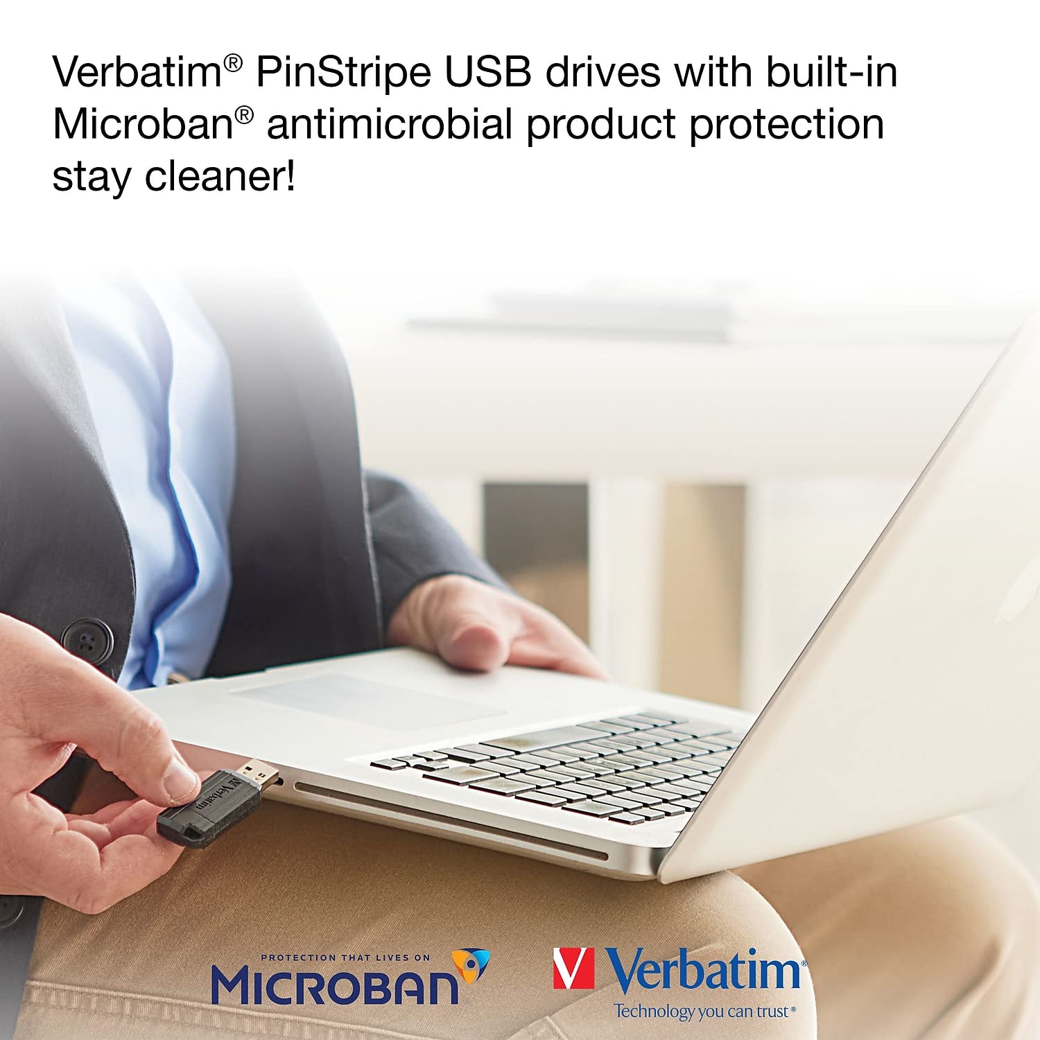 Verbatim 1913050 Verbatim PinStripe 8GB USB 2.0 Flash Drive