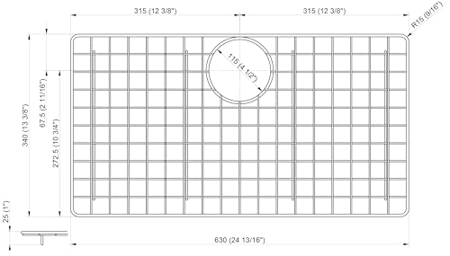 ALFI brand ABGR3020 Grid, Brushed Stainless Steel