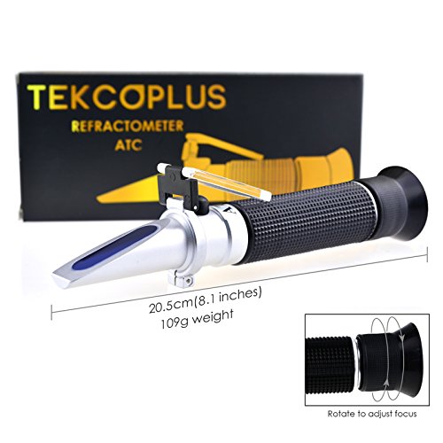 Alcohol Refractometer - 0-80% Alcohol Volume Percent with ATC for Distilled Beverages, Whiskey, Vodka, Gin, Tequila - Portable with Extra LED Light & Pipettes - Accurate Alcohol Measurement Tool