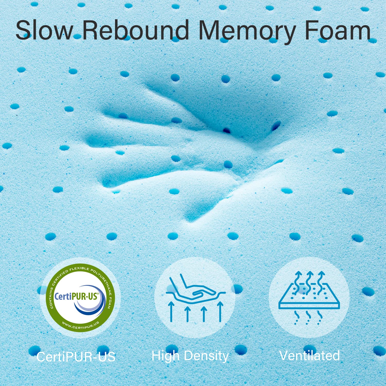 Maxzzz Twin Mattress Topper,3 Inch Ventilated Design Memory Foam Queen Mattress Topper,Cooling Gel Infused Swirl Foam Pad for Pressure Relief Back Pain, CertiPUR-US Certified