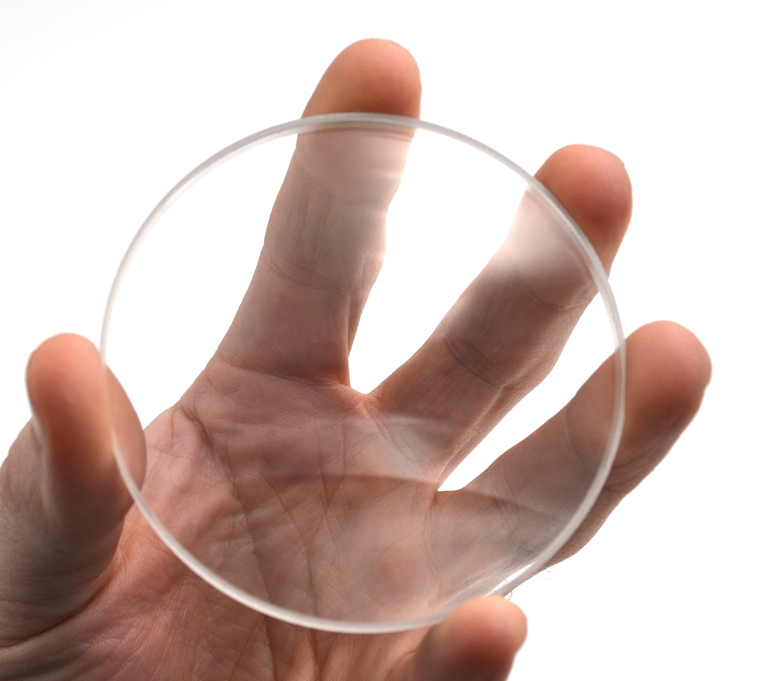 EISCO Double Concave Lens, 1000mm Focal Length, 3" (75mm) Diameter - Spherical, Optically Worked Glass Lens - Ground Edges, Polished - Great for Physics Classrooms