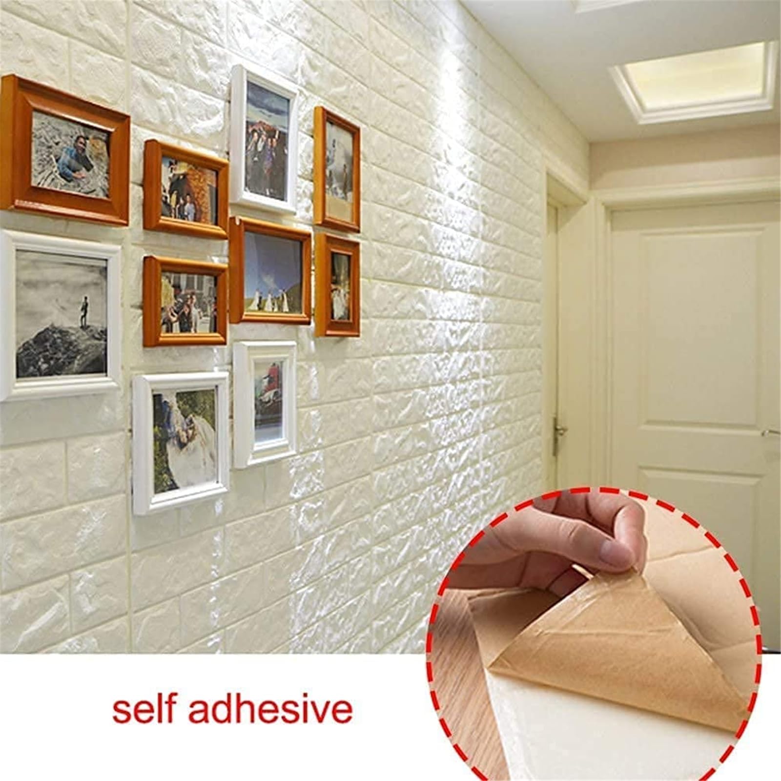 3D Wall Panels Peel and Stick - PE Foam DIY Self Adhesive, Waterproof, Perfect for Interior Wall Decor in Bedroom & Living Room (White, 20pcs 13Γ15ββ)