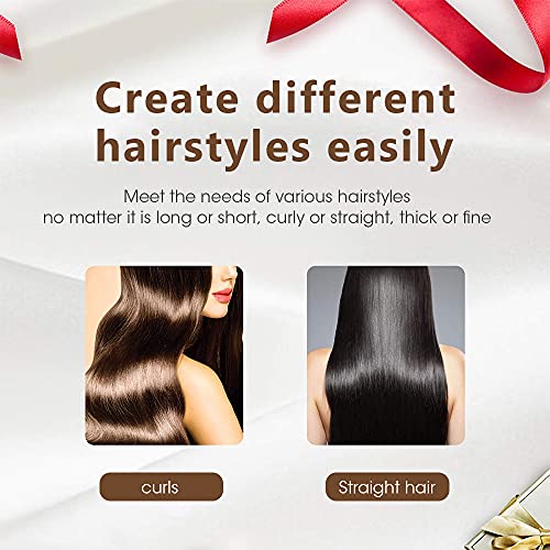 Pink Hot Comb Electric Hot Comb Heating Pressing Combs Hair Straightening [Power:42w]