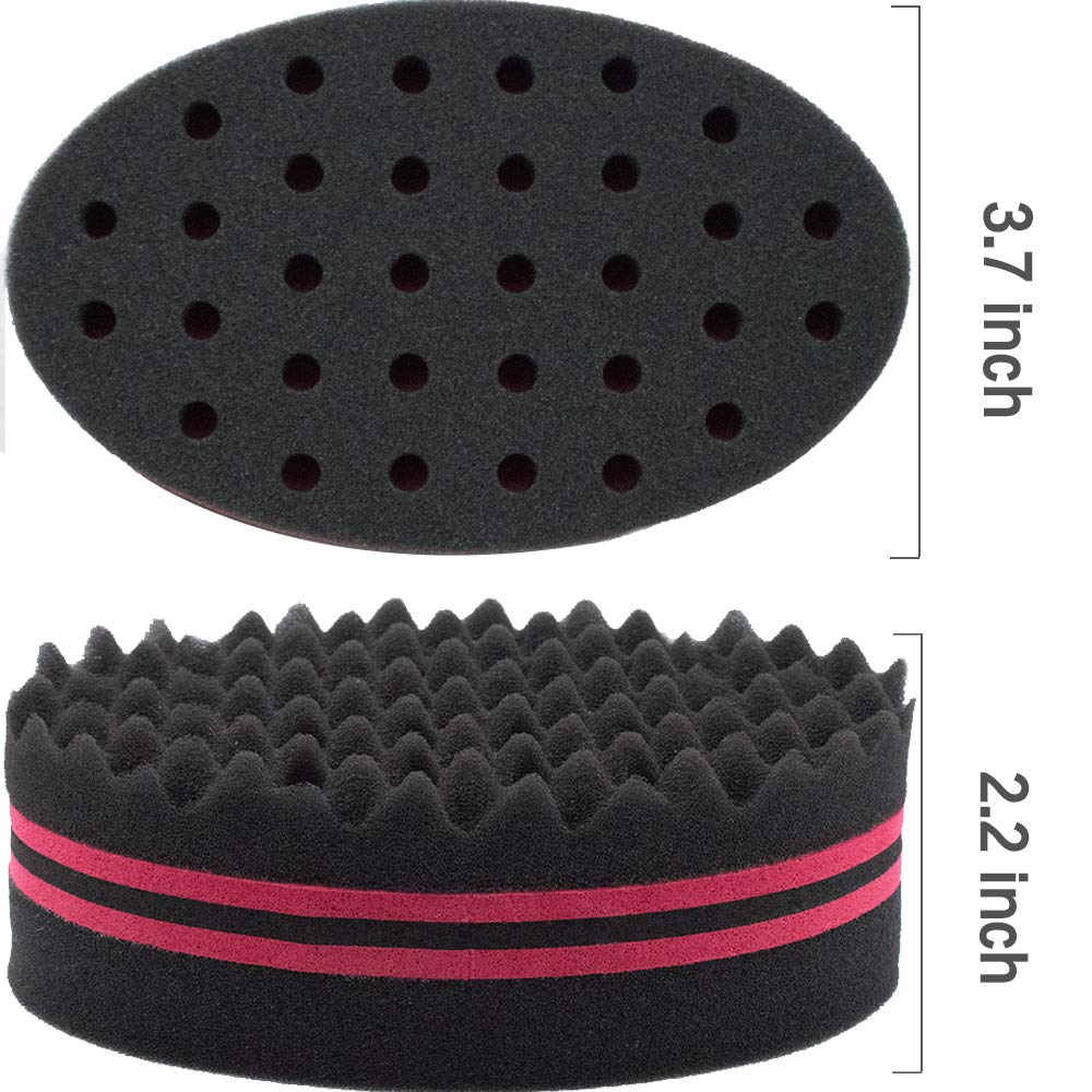 Small Holes Hair Sponge for Twists and Dreads Barber Afro Wave Nappy Curling Sponge Brush for Curls Women Men Natural Hair 1 Pcs