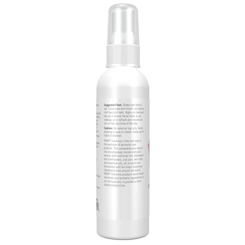 NOW Foods Solutions Rosewater Rejuvenating Mist, Hydration and Rejuvenation Spray for All Skin and Hair Types, 4-Ounce
