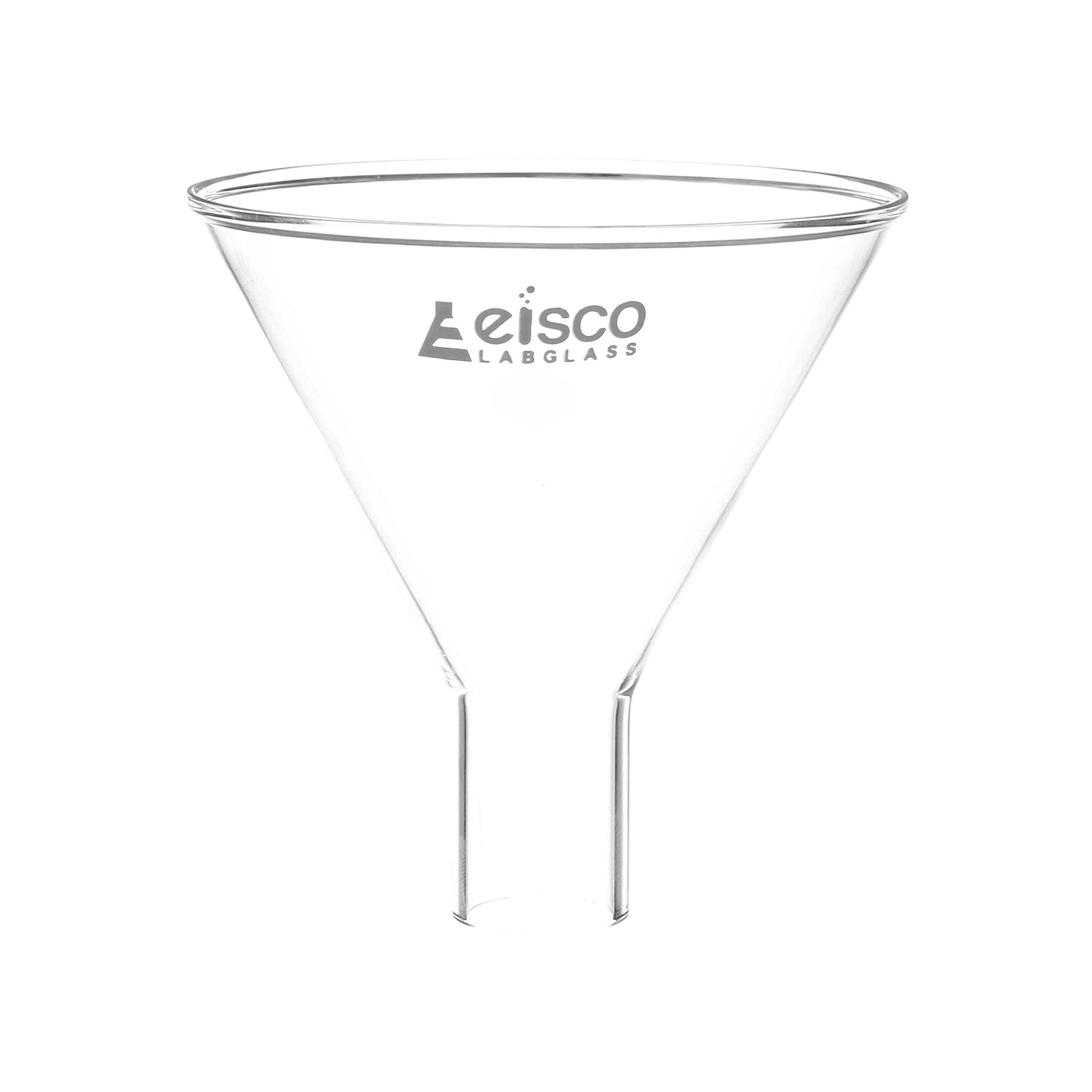 EISCO Powder Funnel, 100mm - 60º Angle - Plain Stem - Borosilicate Glass