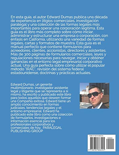 EL LIBRO DE JUEGOS DE NEGOCIOS LEY: La Edición de California: Formularios legales, documentos e investigaciones para abogados, asistentes legales y ... Law (Different Languages)) (Spanish Edition)