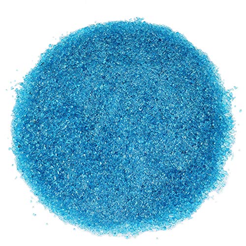BXI 2.2 Lbs Small Aquarium Substrate Gravel Sand, Polished Smooth Fish Tank Gravel, Colorfast Uncoated Vibrant Blue Sea Glass, Decorative Stones for Vase Fillers, Fairy Garden, Potted Plants
