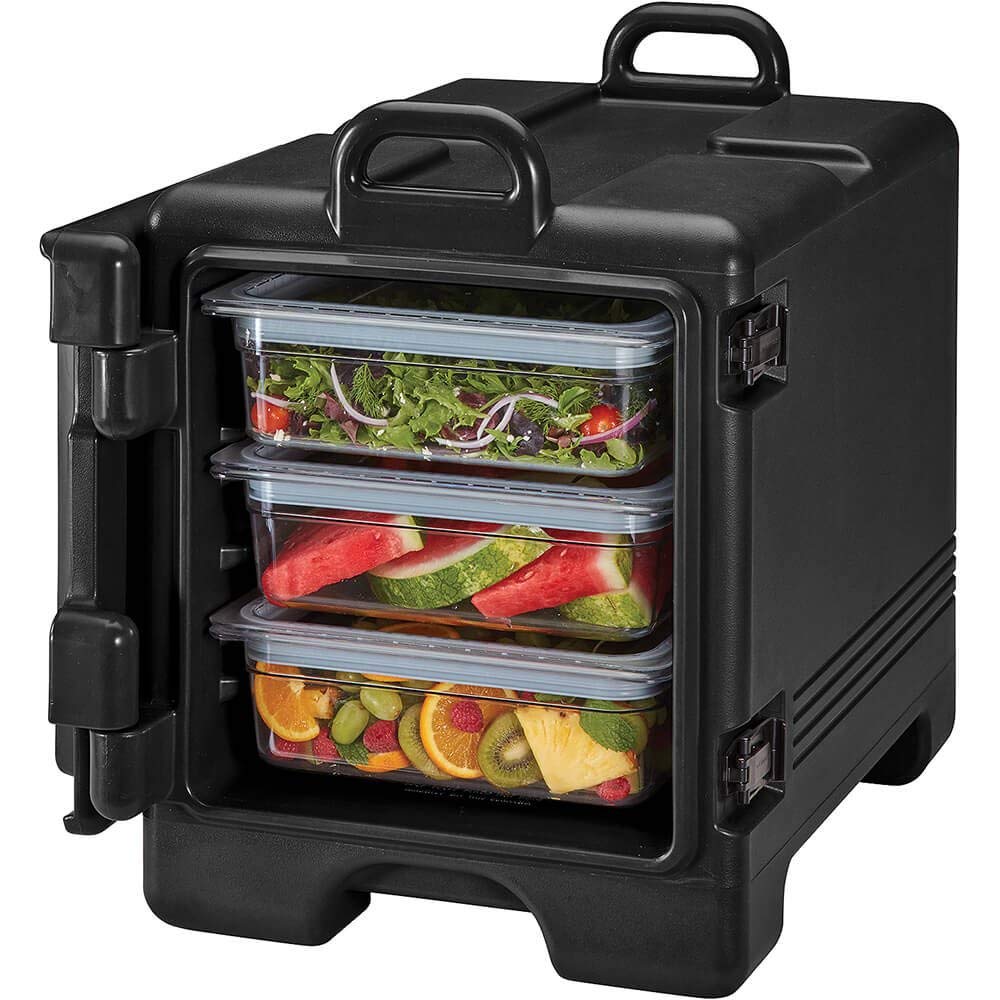 Cambro 300UPC-110 Black Ultra Front Loading Insulated Food Pan Carrier with Handles