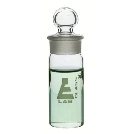 EISCO Weighing Bottle, Tall Form, 25ml capacity, Borosilicate Glass with Interchangeable Ground Stopper Labs