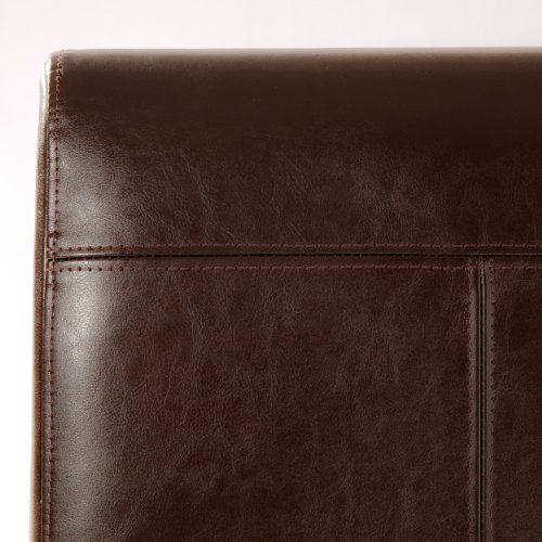 Christopher Knight Home Emilia Chocolate Brown Leather Dining Chairs (Set of 2)