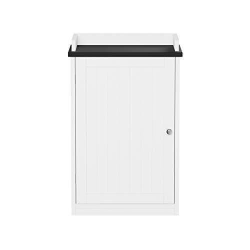 Lavish Home Bathroom Floor Cabinet-29 β, White