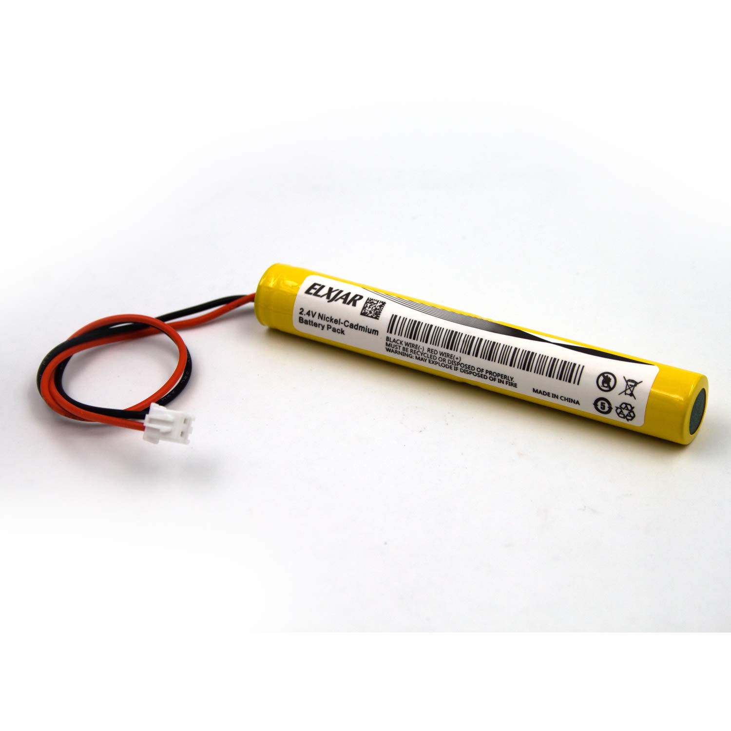 elxjar (5-Pack) 2.4V 800mAh Ni-CD Battery Pack Replacement for Exit Sign Emergency Light GP-2800-RD 2800RD GP-2600-RD GP-2600RD, EXR LED EL M6, EXR EL M6