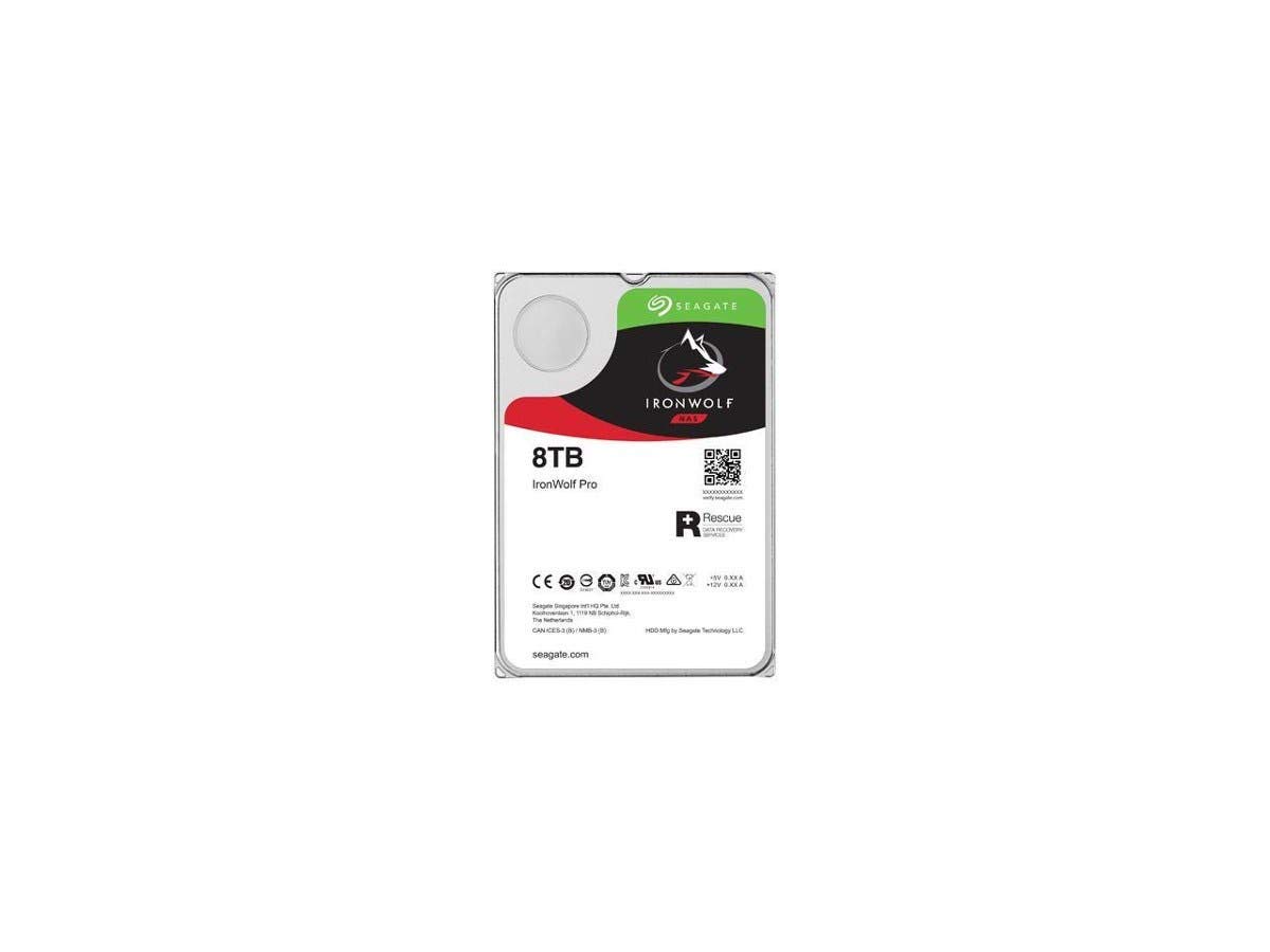 Seagate IronWolf Pro 8TB NAS Internal Hard Drive - CMR 3.5" SATA 6Gbps, 7200 RPM, 256MB Cache, 214Mbps Data Transfer Rate