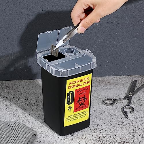 Beaupretty Blade Dispenser Case Razor Sharps Container Barber Shop Storage Bank Blade Disposal Case for Home