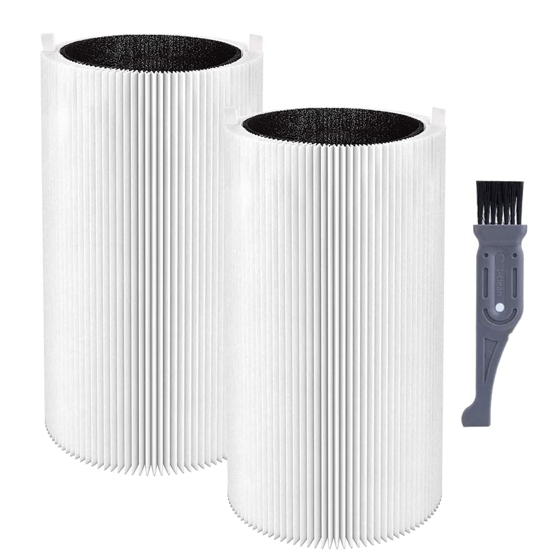 ICLEAN Blue Pure 411 Replacement Filter,Compatible with Blueair Filter Blue Pure 411,411+,411 Auto,Mini,Particle and Activated Carbon, 2-Pack