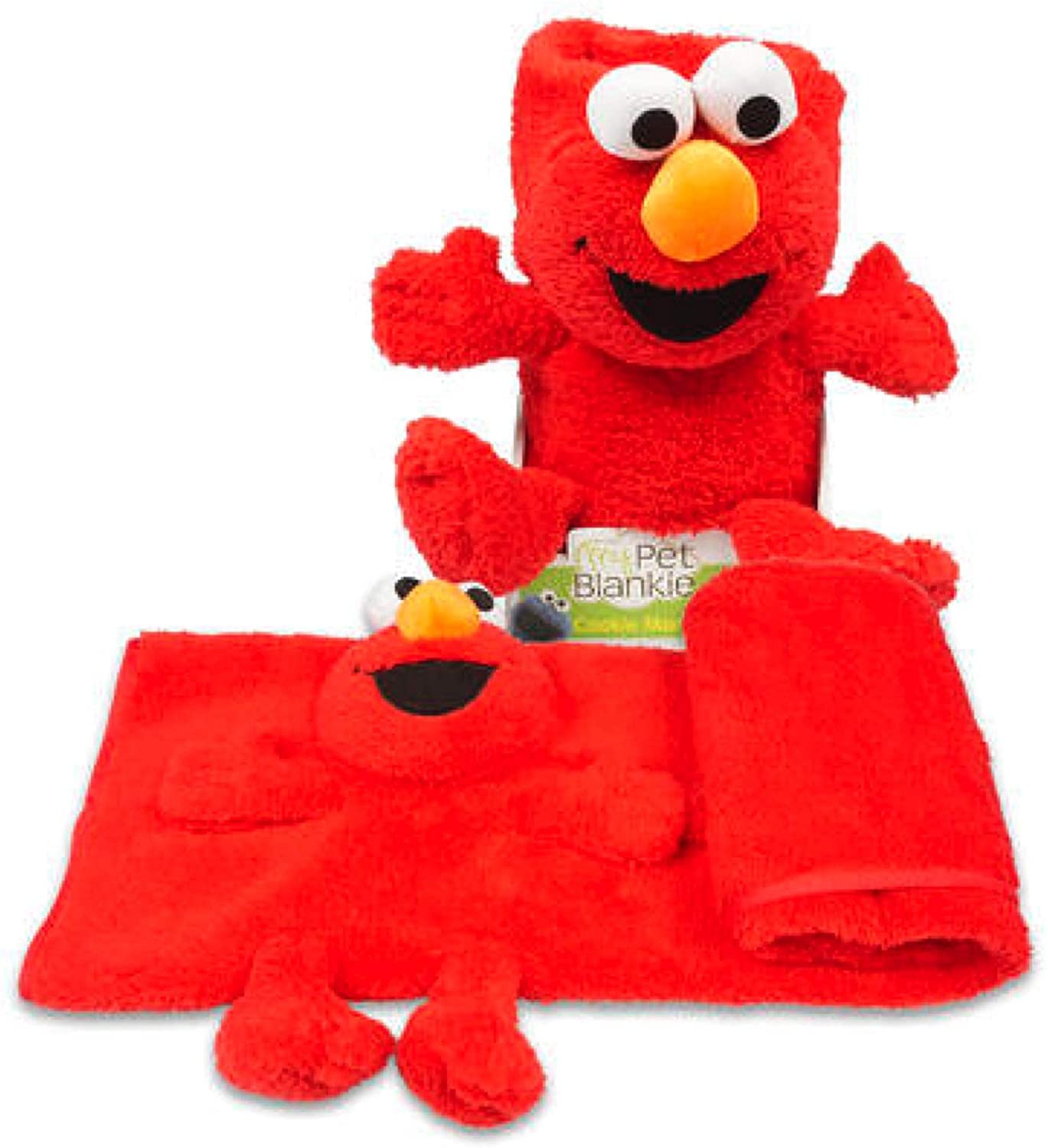 YeegfeyA Sesame Street Blankets - Elmo or Cookie Monster Security Blankets - Roll & Play with Characters (Elmo)