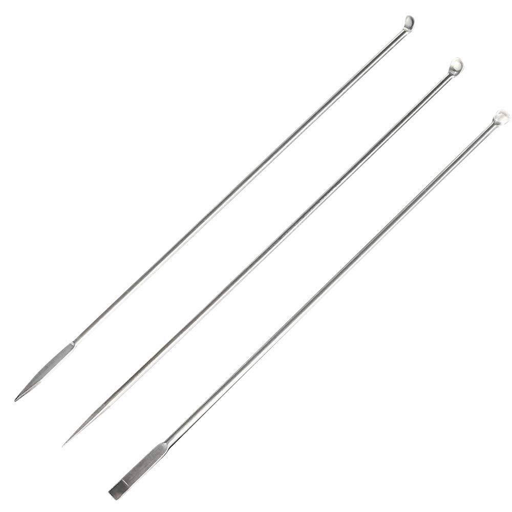 Squadare 6 Pack Micro Spatula,Lab Scoop Spoon Capsule Filler for Powders Stainless Steel Gel Cap Filler