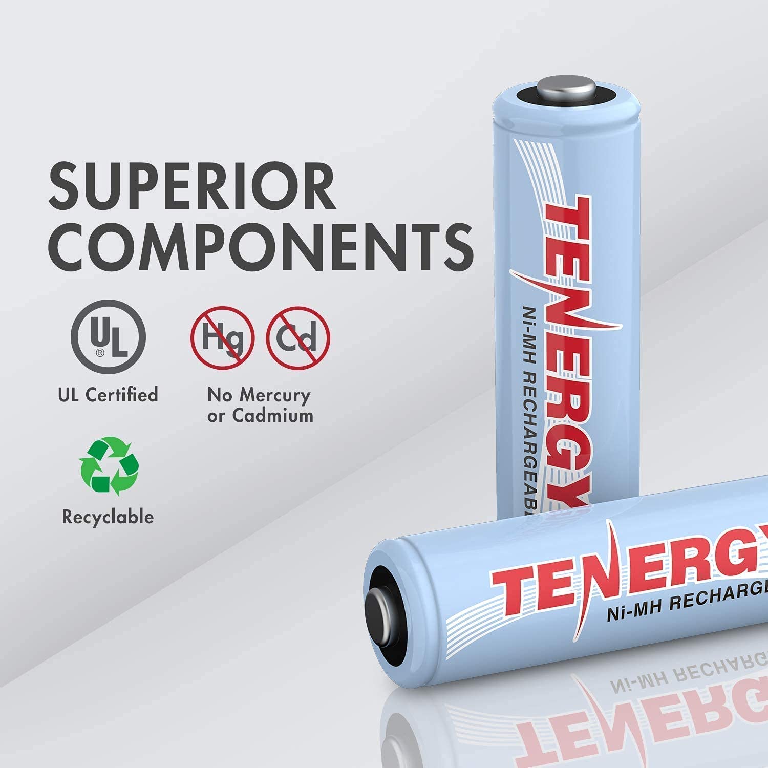 Tenergy 16 Pack AA and AAA Rechargeable Batteries and Compatible Charger, Precharged 8xAA and 8xAAA Batteries Ideal for Everyday Household Electronics…
