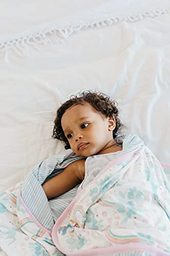 Large Premium Knit Baby 3 Layer Stretchy Quilt Blanket"Whimsy" by Copper Pearl