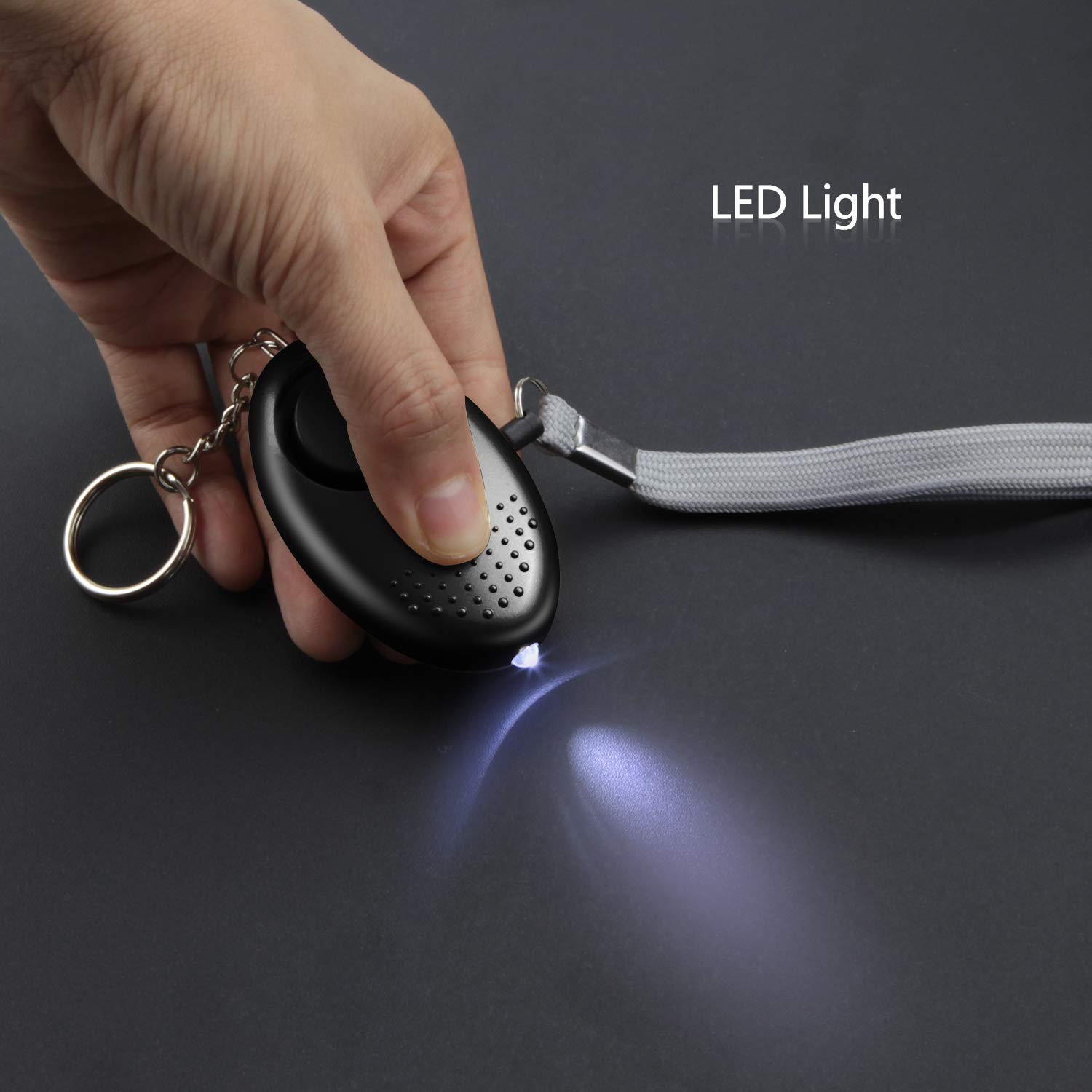 Personal Alarm for Women, 10 Packs 140DB Emergency Self-Defense Security Alarm Keychain with LED Light for Women Kids and Elders (Black & White)