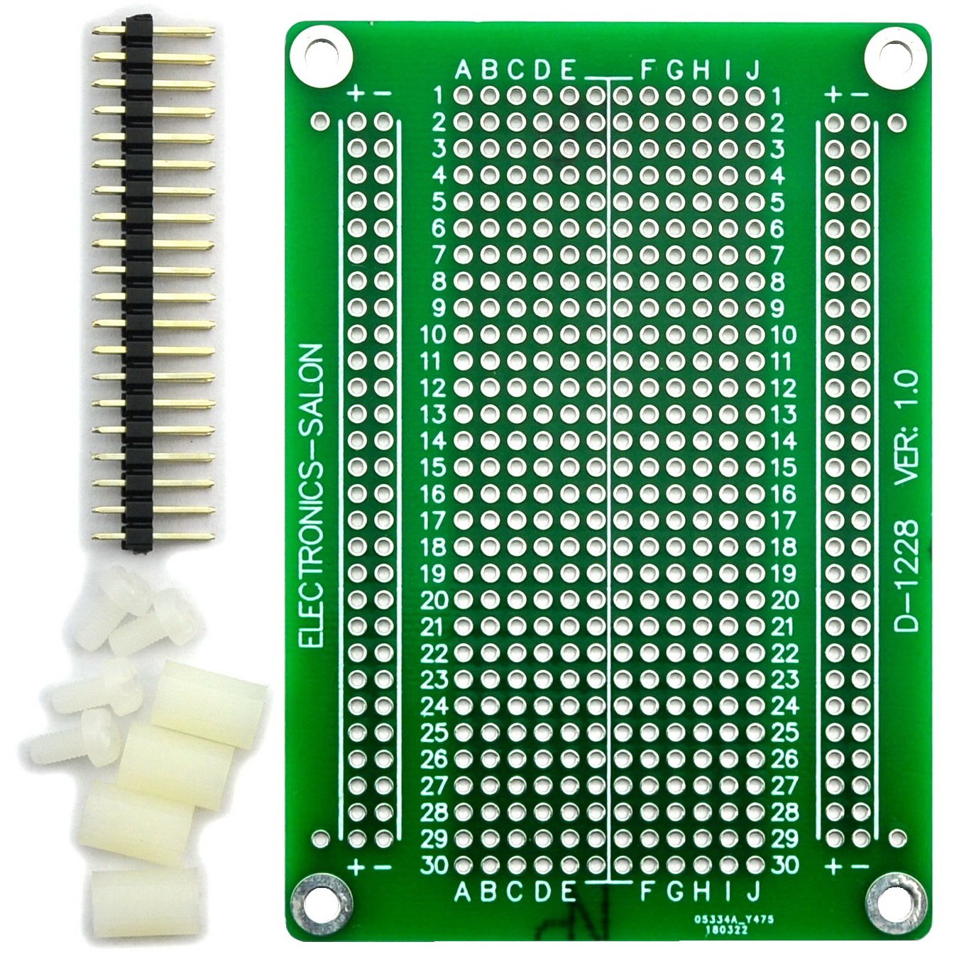 Electronics-Salon 4X Solderable Breadboard Proto Board PCB DIY Kit for Raspberry Pi 2/3 Model A B A+ B+ Zero
