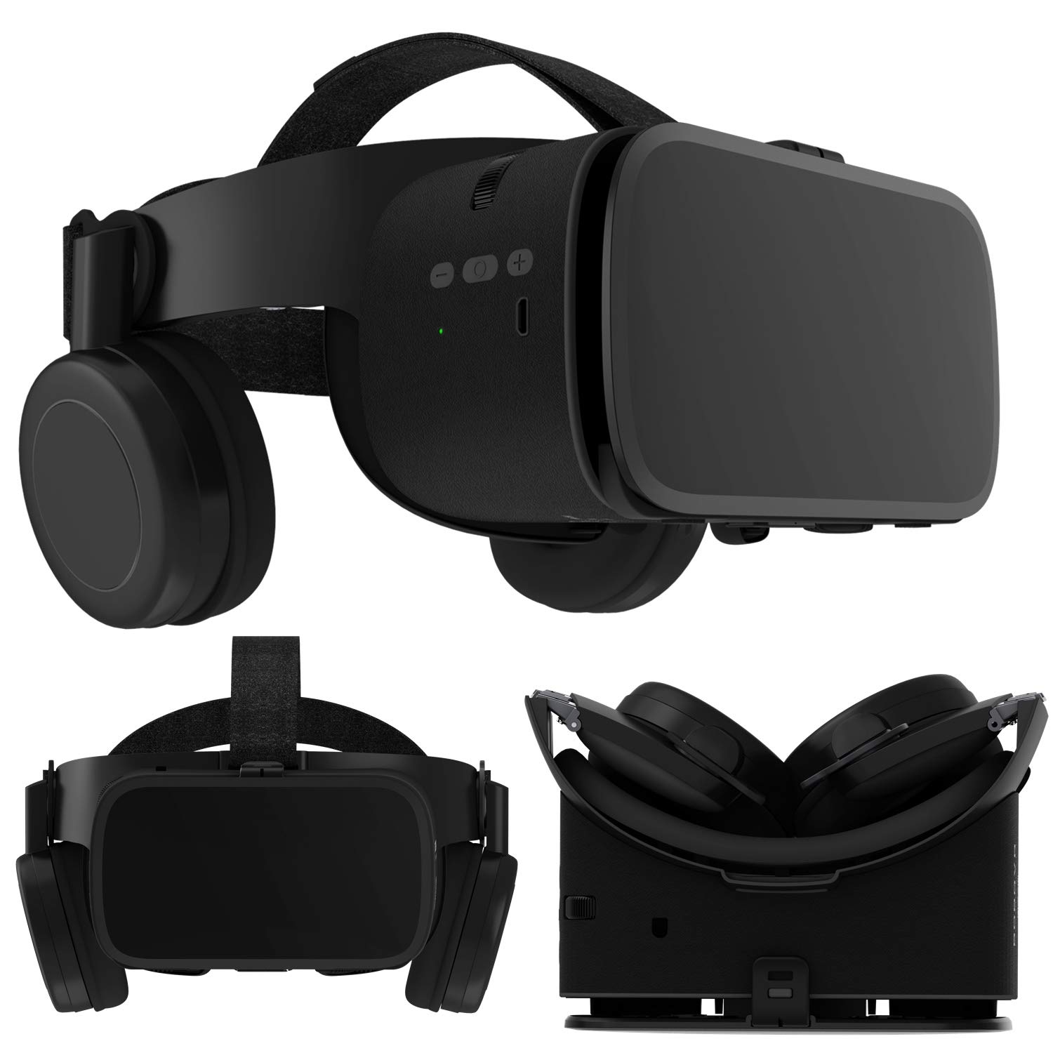 3D VR Headset/Glasses, Tsanglight Virtual Reality Headset 3D Movie Game Viewer w/Remote for iPhone 14 13 12 Mini 11 Pro XS Max XR X for Samsung Galaxy S23 S22 S21 S20 S10 S9 S8 S7 Edge Plus, Black