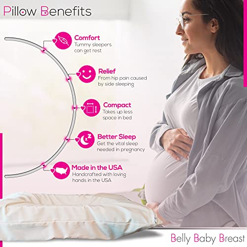 Belly Pillow Pregnancy Pillow | Stomach Sleeper | Belly Down Sleeping Maternity Pillow | Face Down Pillow | Pregnancy Pillows for Sleeping on Stomach | Belly Baby Breast