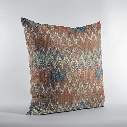 Plutus Brands Multi-Color Plutus Wave Chevron Luxury Throw Pillow 18 in x 18in, Double Sided 18" x 18"
