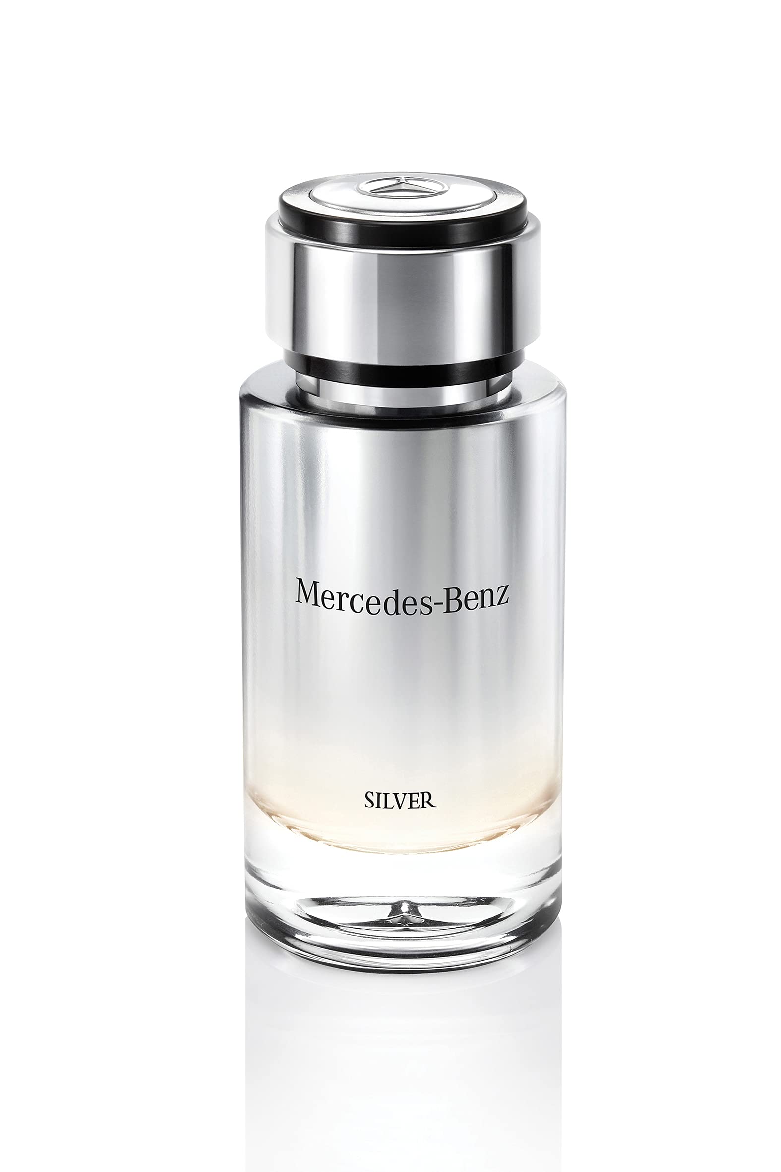 Mercedes-Benz Silver - Cologne for Men with Woody Scent - Orange, Vetiver and Musk Notes - Everyday Casual Elegance Gift for Men - 4 oz EDT Spray